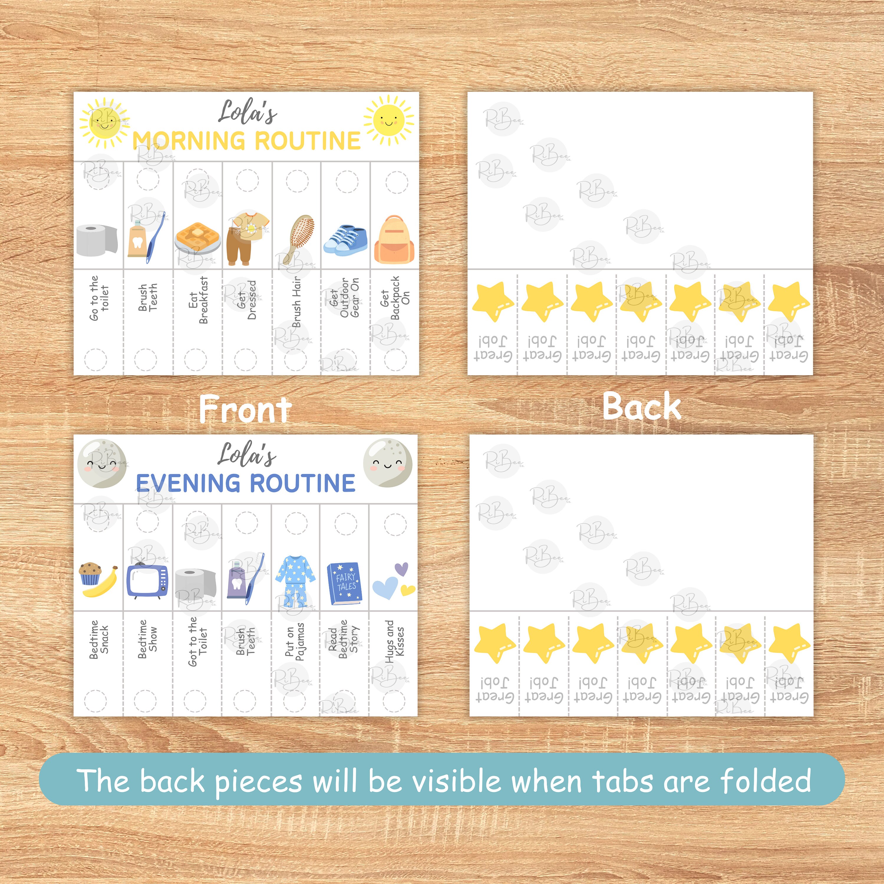 EDITABLE Morning and Evening Routine Flip Chart for Kids and Toddlers ...