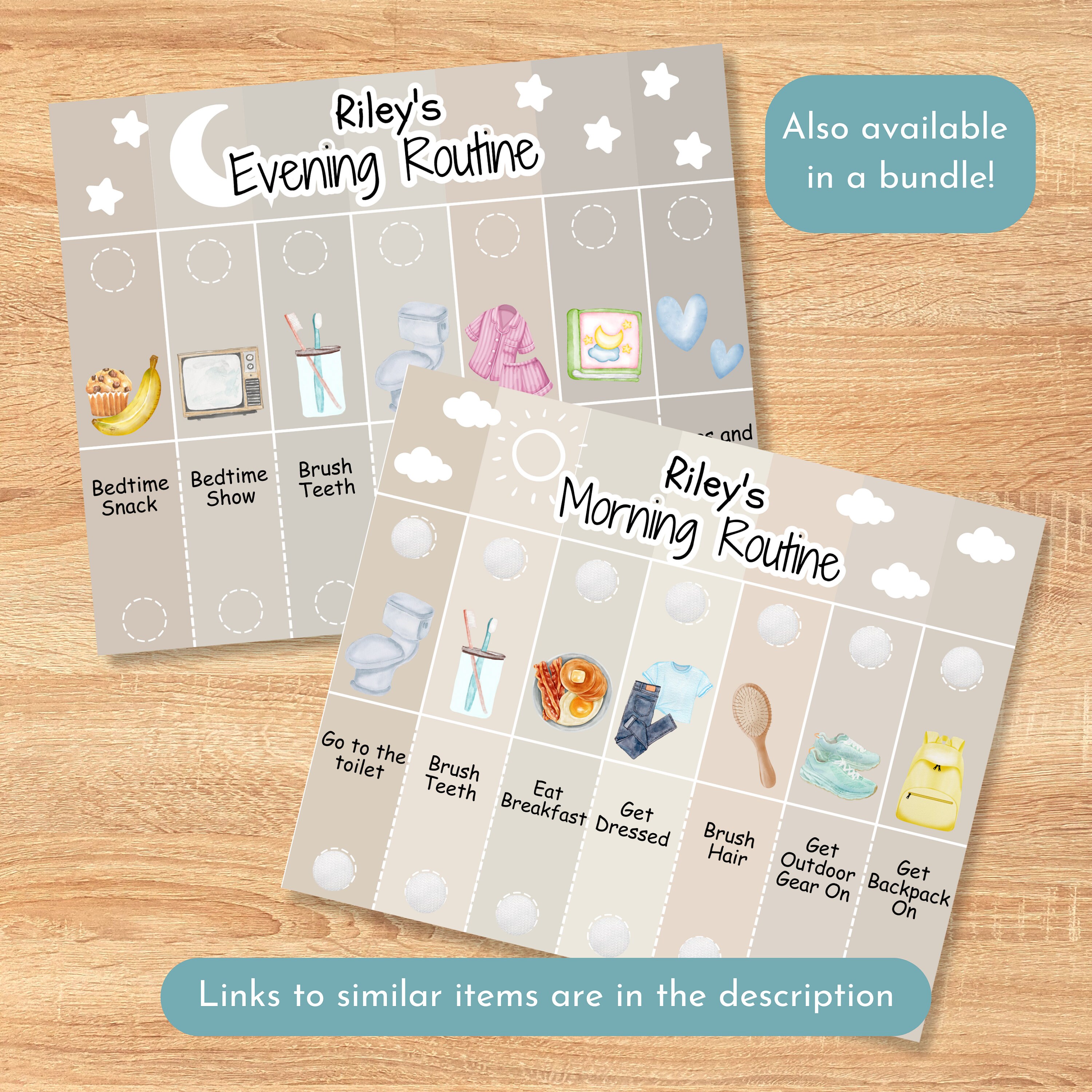 EDITABLE Morning and Evening Routine Flip Chart for Kids and Toddlers ...