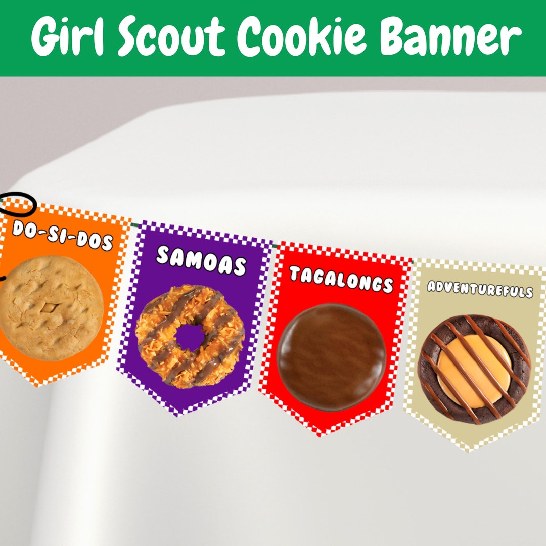 Girl Scout Cookie Sales Banner for a Booth or Wall | Scout Cookies ...