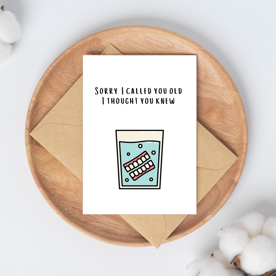 PRINTABLE Funny Old People Greeting Card | Elderly Birthday Card ...