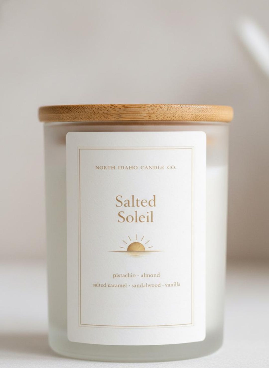 Salted Soleil Candle | Pistachio & Salted Caramel Scent | Warm Gourmand ...