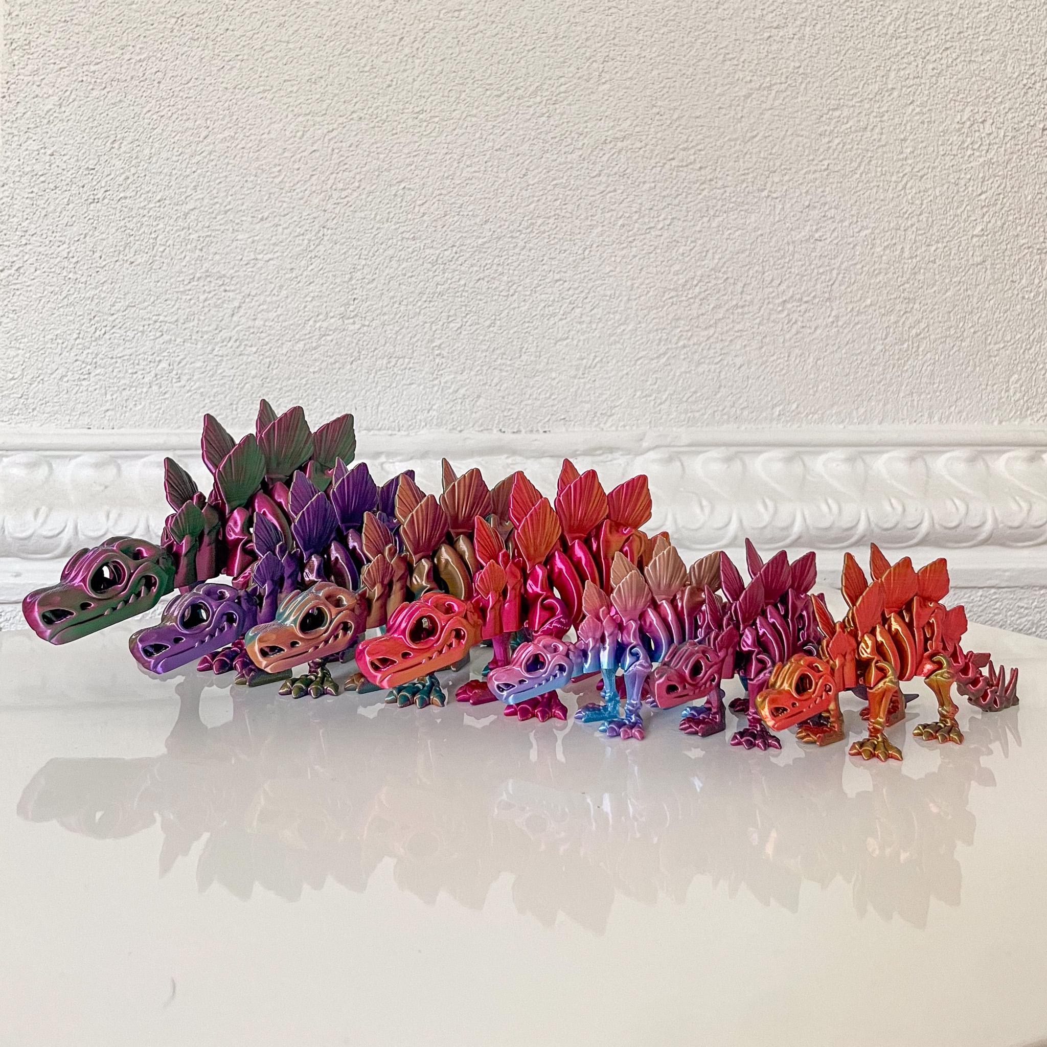 Movable Dinosaurs Articulated Stegosaurus Dino Desk Toy Home Decoration ...