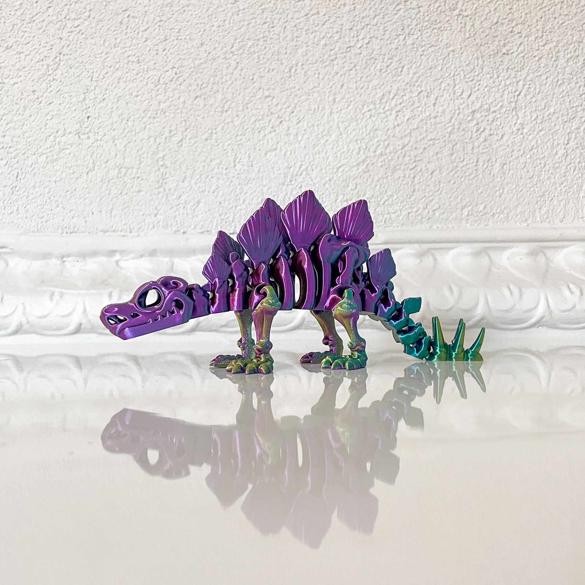 Movable Dinosaurs Articulated Stegosaurus Dino Desk Toy Home Decoration ...