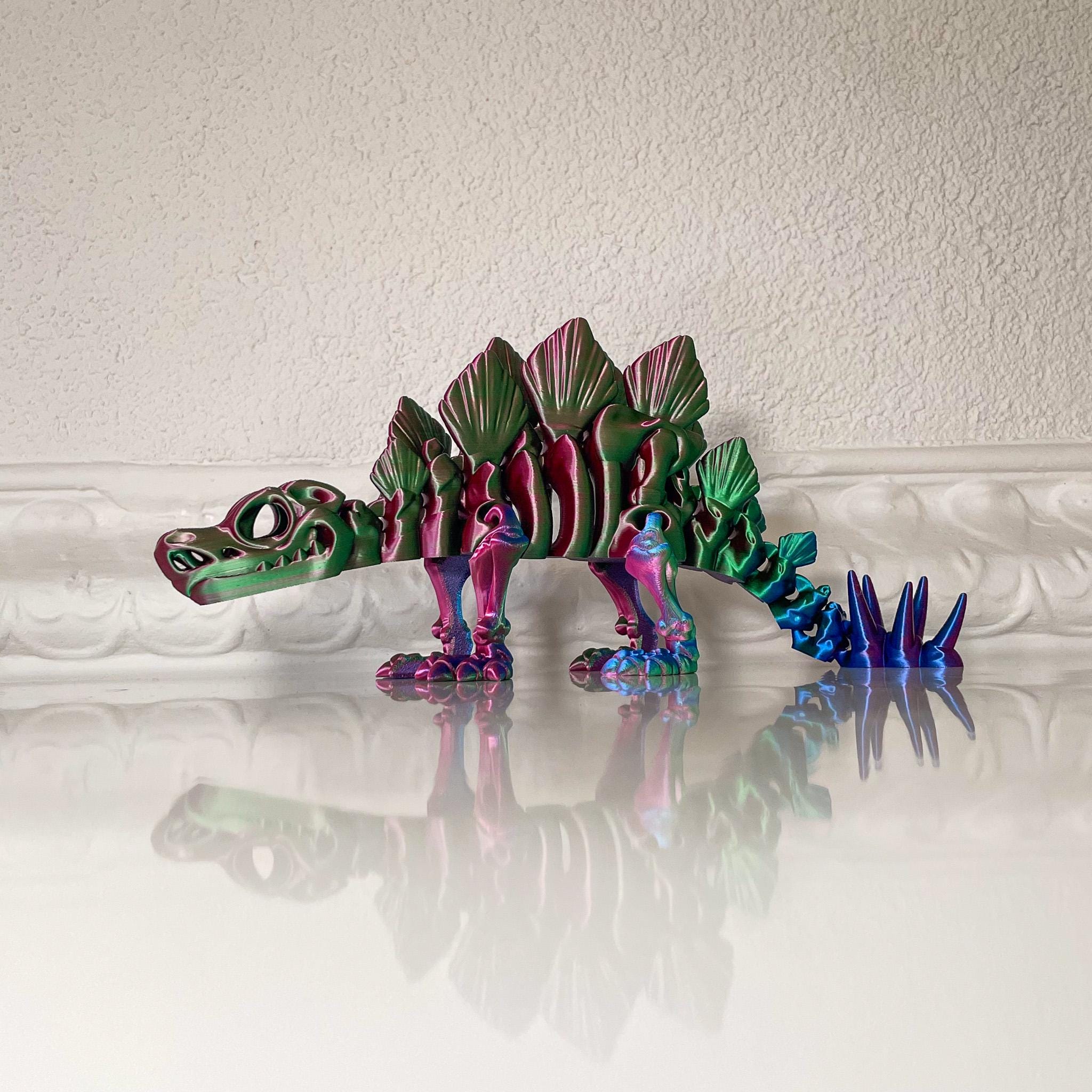 Movable Dinosaurs Articulated Stegosaurus Dino Desk Toy Home Decoration ...