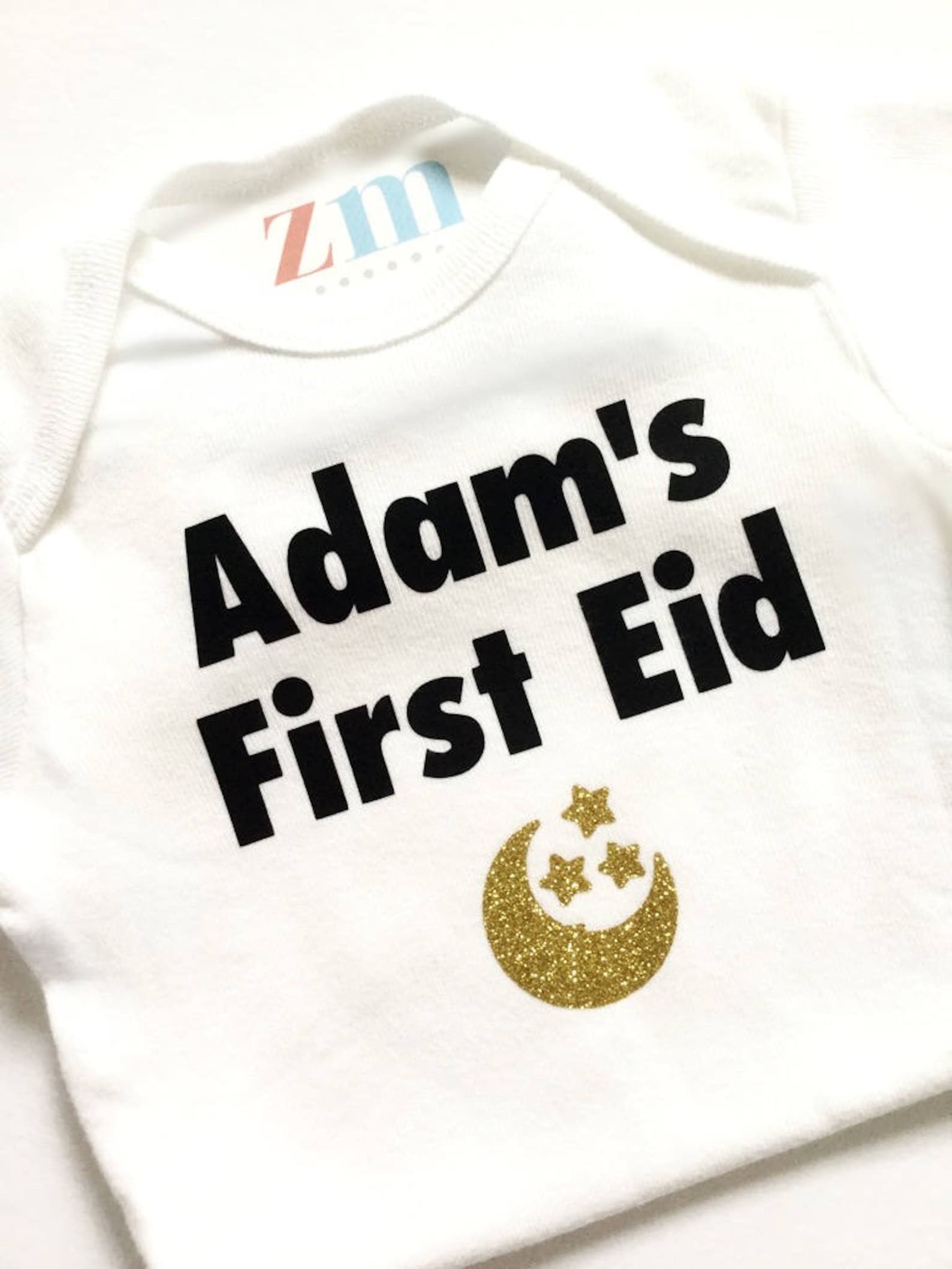 My First 1st Eid Personalized Bodysuit T-shirt, Eid Mubarak, Eidi ...