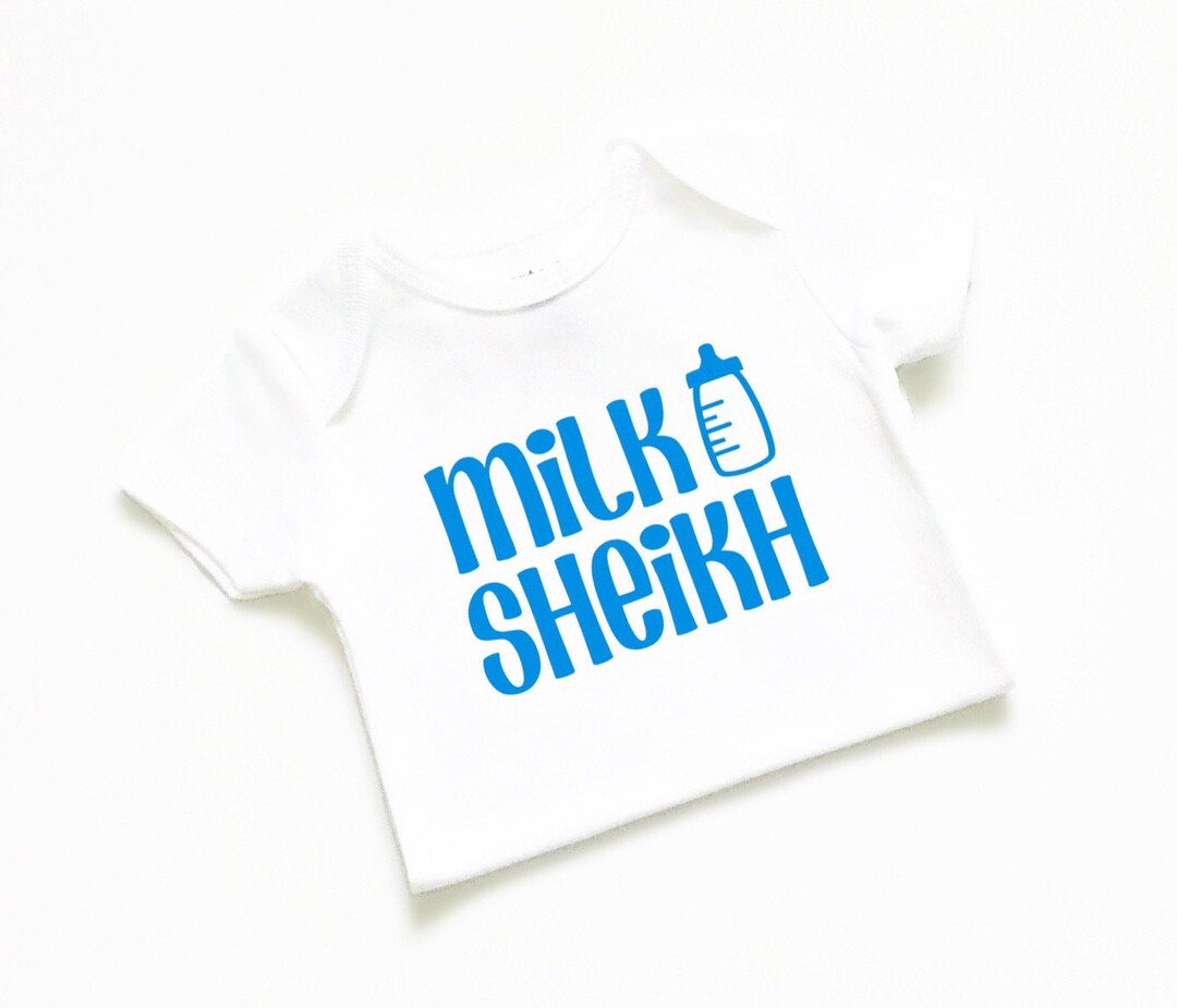 Milk Sheikh Baby Bodysuit, Baby Bottle, Boy, Baby Clothes, Islamic ...