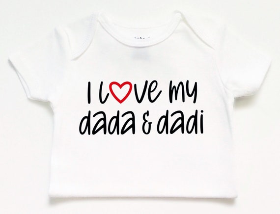 Custom I Love My Dada Dadi Bodysuit T-shirt Tee Baby Outfit - Etsy Canada