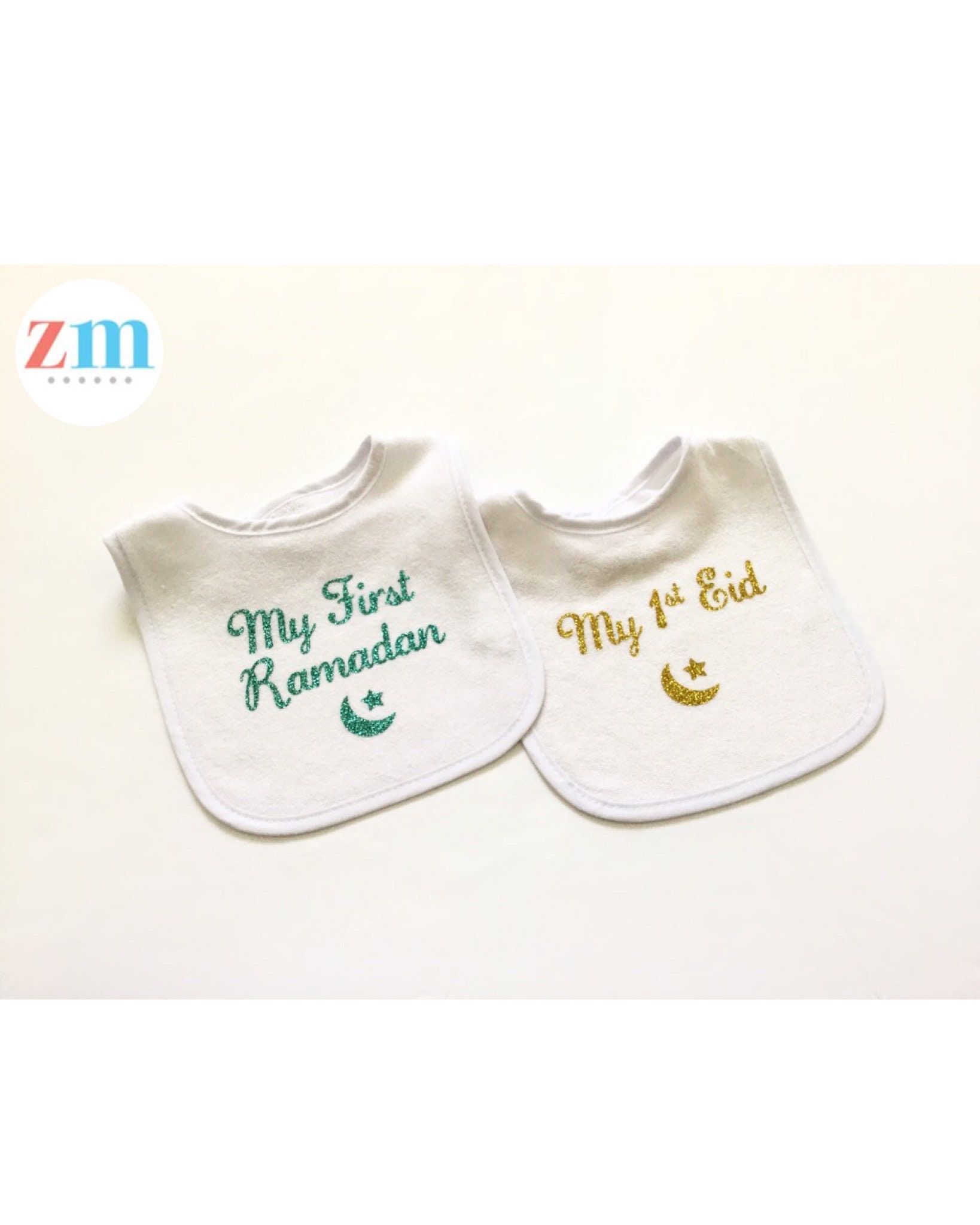My First Eid Ramadan Bib Set, Islamic Baby Bib, Muslim Baby Gift, Baby ...