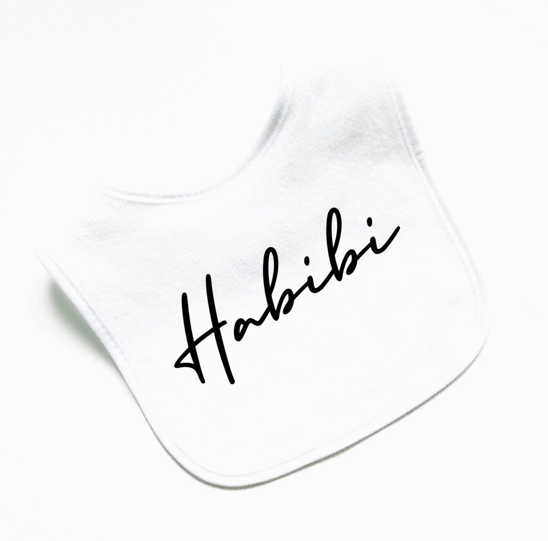Habibi Baby Bib, Personalized Custom, Islamic, Muslim, Cute, Baby Boy ...