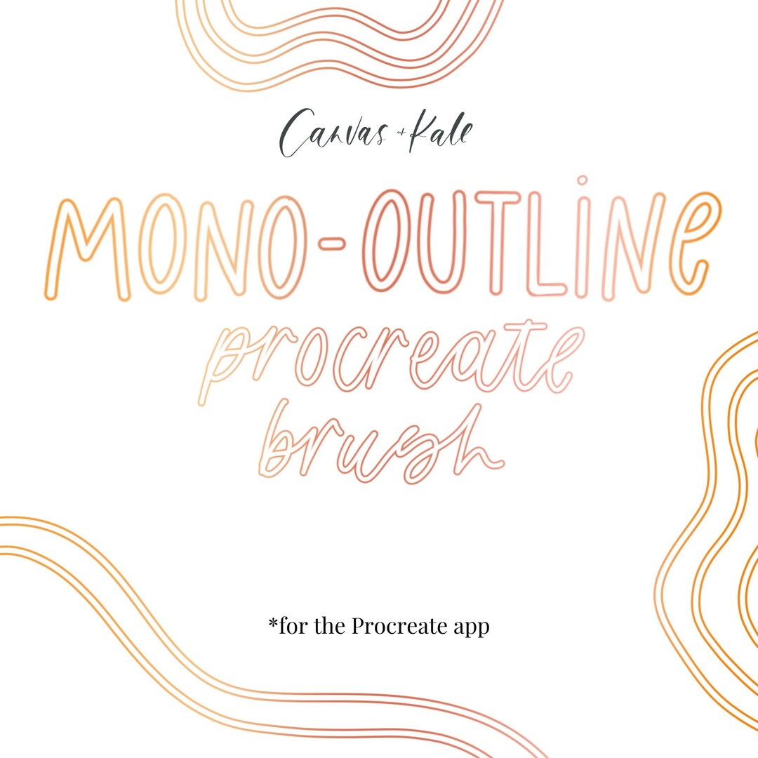 Mono-outline Procreate Brush - Etsy