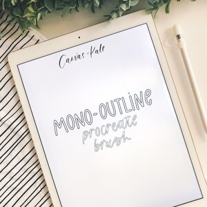 Mono-outline Procreate Brush - Etsy