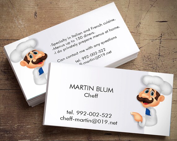 Personal Chef Business Cards
