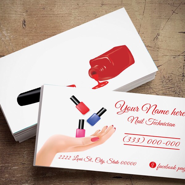 Nail Polish Business Cards - Etsy