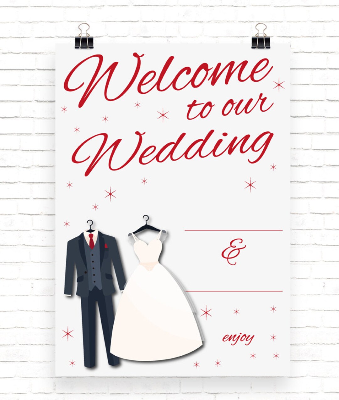 Welcome to Our Wedding Poster Signage Poster Printable Wedding Poster ...