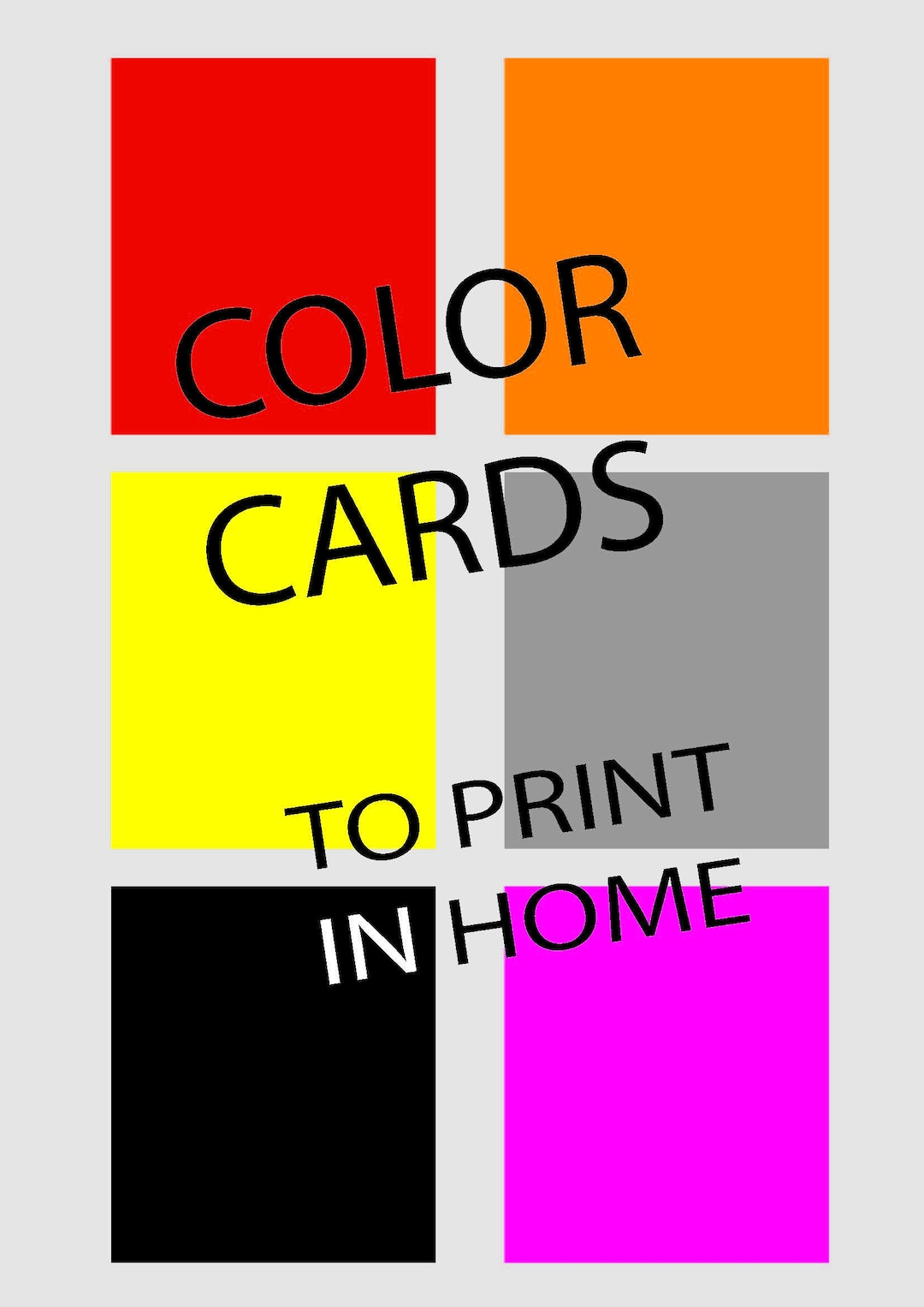 Color Cards for Children to Learn Colors - Etsy
