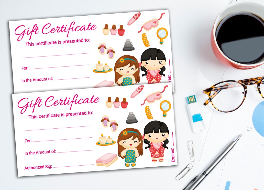 Gift Card Voucher Voucher to Print Spa Vaucher - Etsy UK