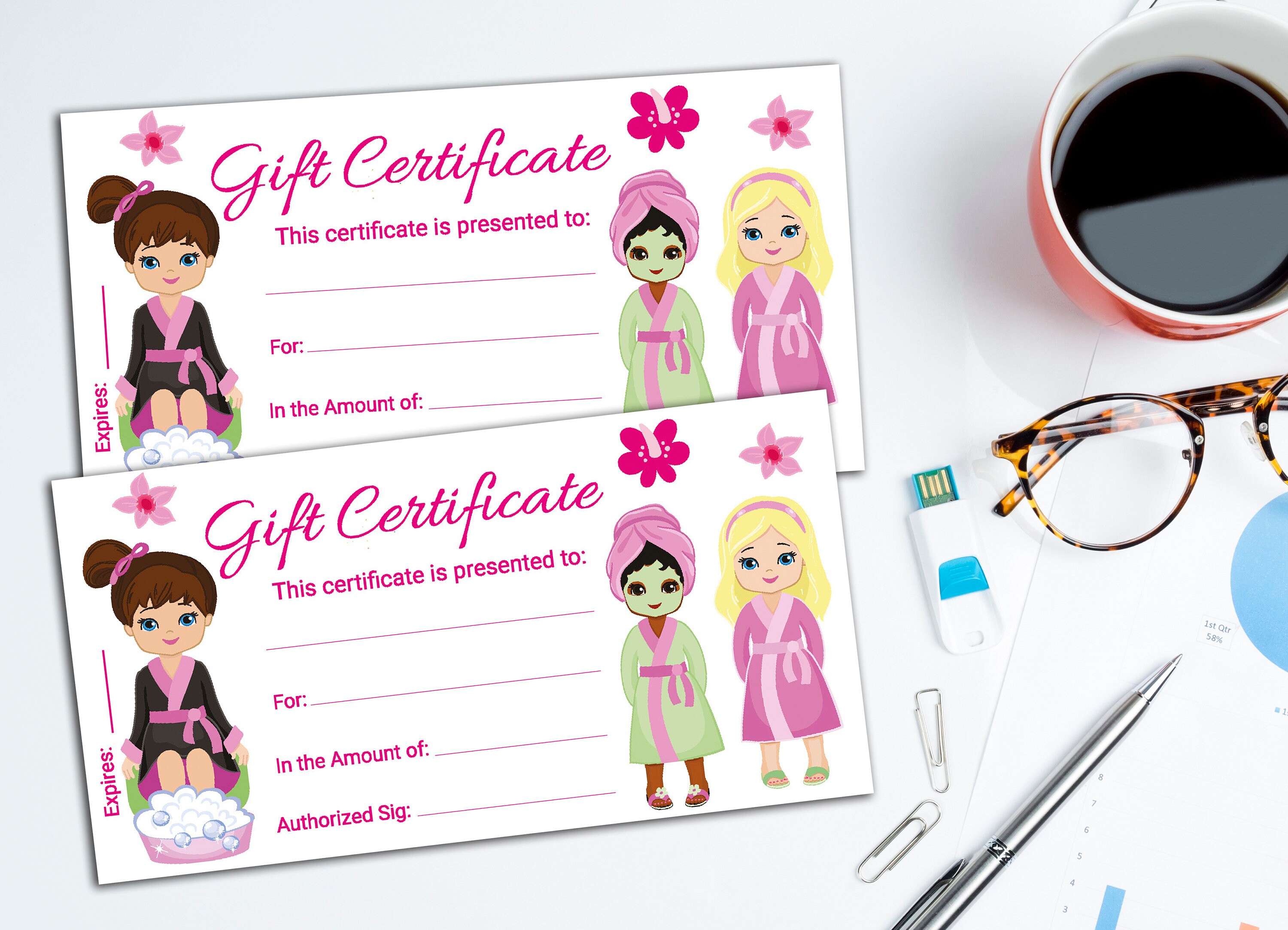 Gift Card Voucher Voucher to Print Spa Vaucher Relaxing Spa Day - Etsy