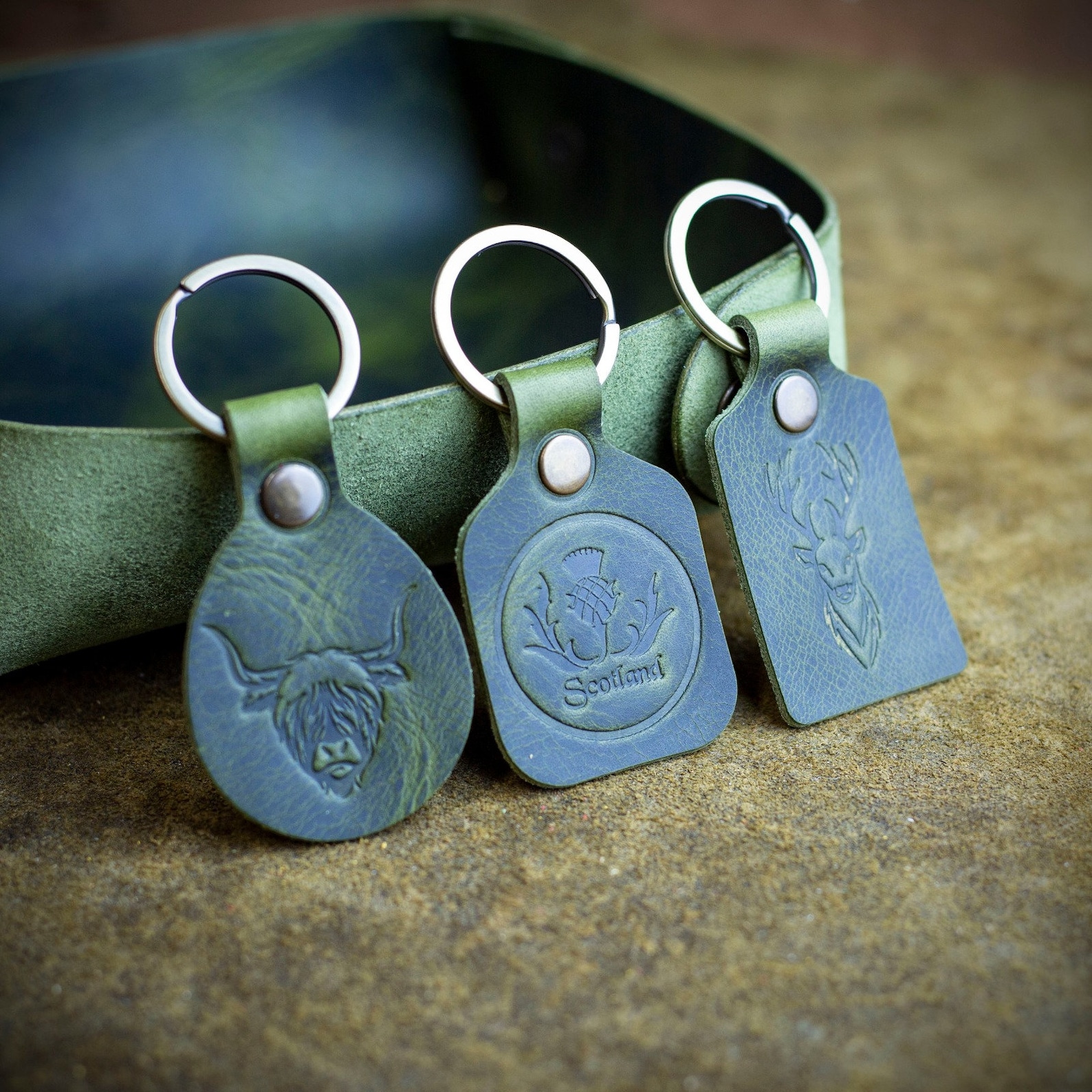 Handmade Leather Highland Cow Key Chain Scottish Highland - Etsy UK