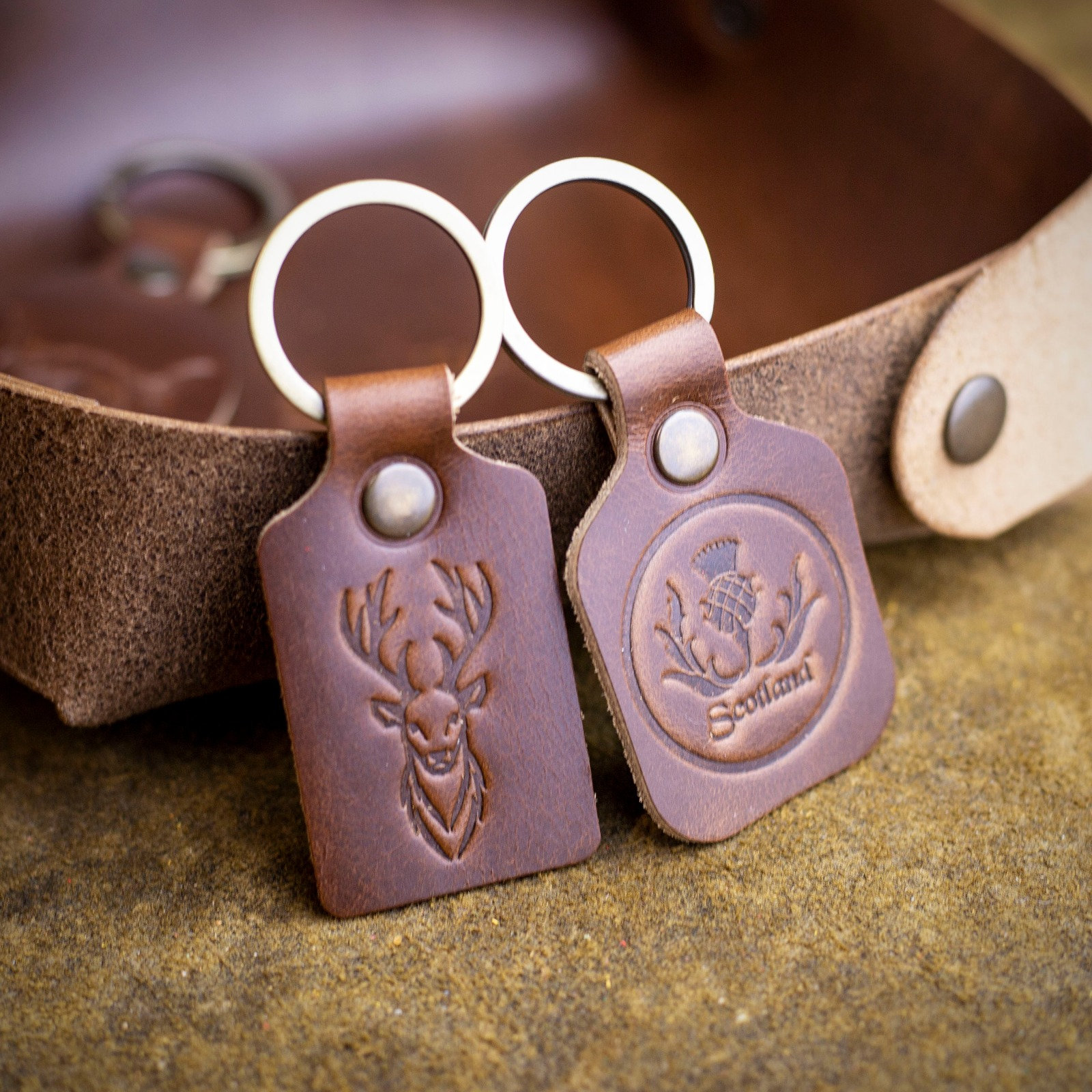Handmade Leather Highland Cow Key Chain Scottish Highland - Etsy UK