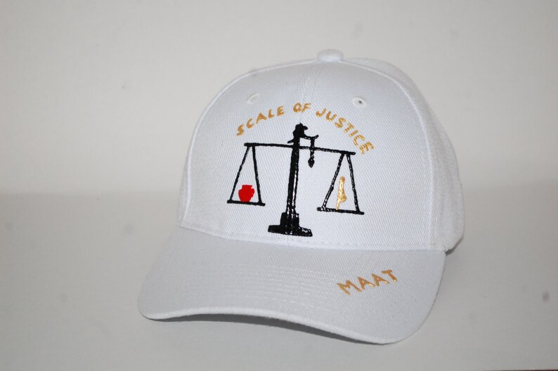 Maat Scale of Justice Hand-painted Cap - Etsy