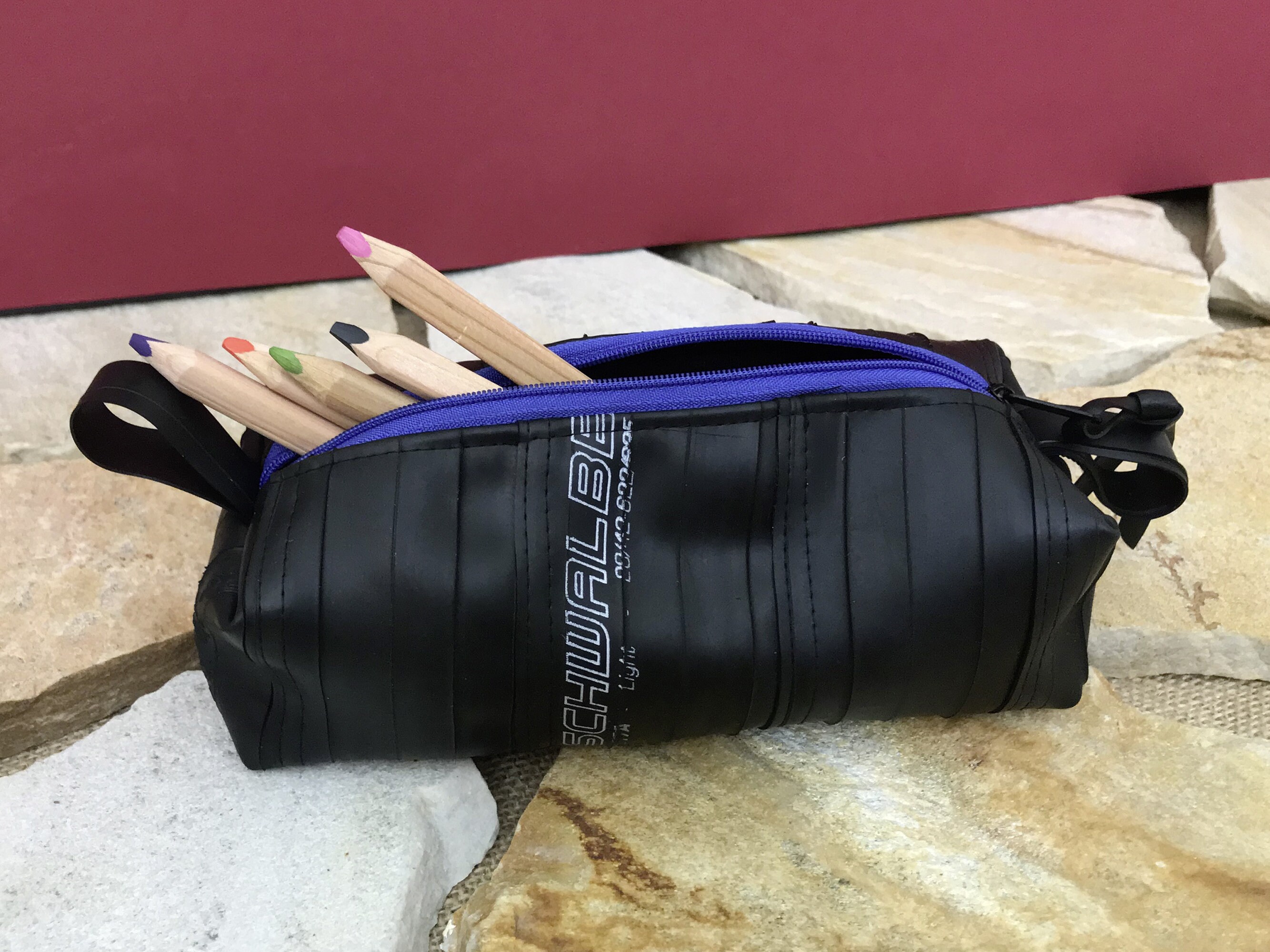 Pencil Case Made From Upcycled Bicycle Tube, Pencil Case, Cosmetic Bag ...