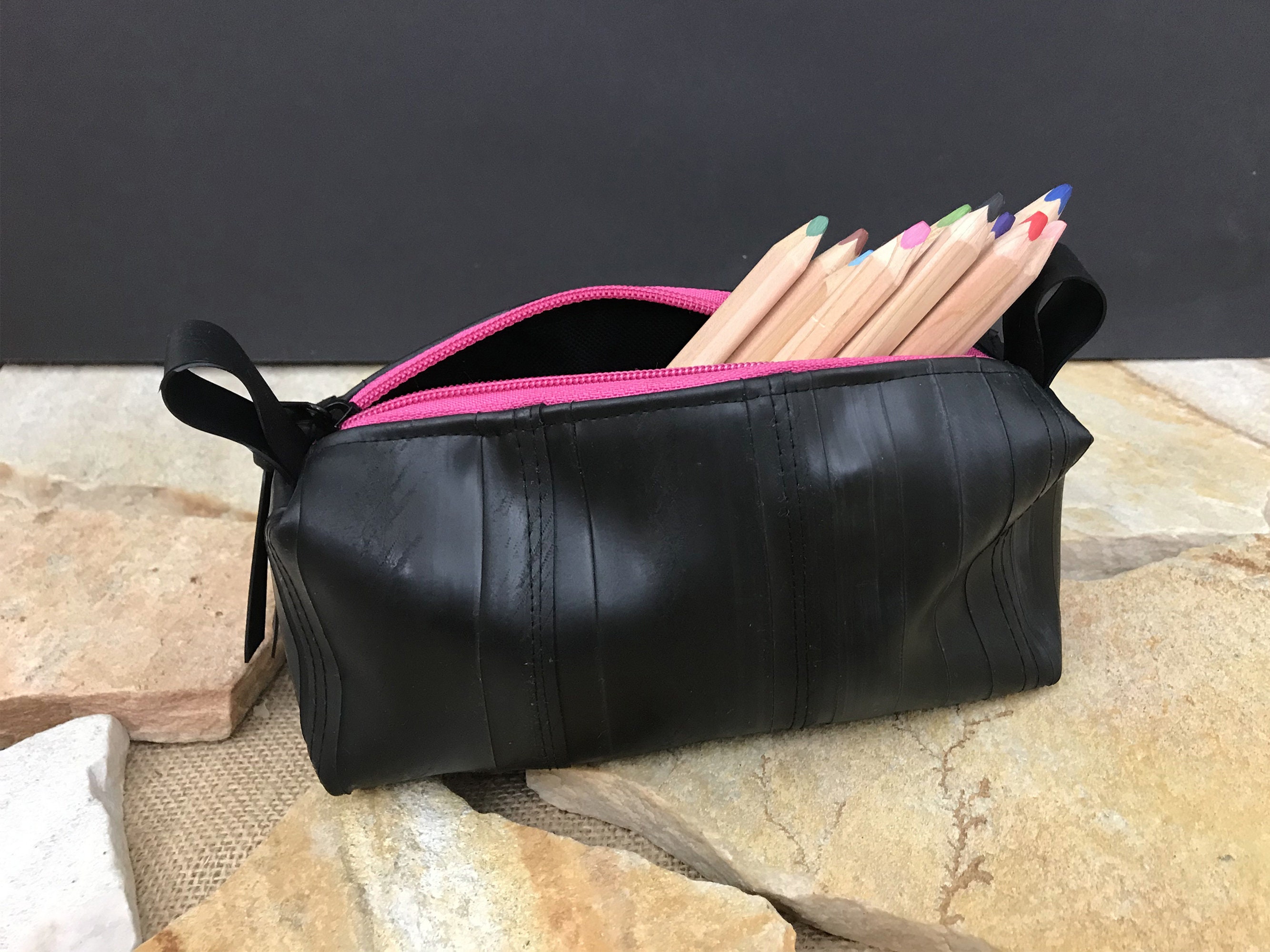 Pencil Case Made From Upcycled Bicycle Tube, Pencil Case, Cosmetic Bag ...