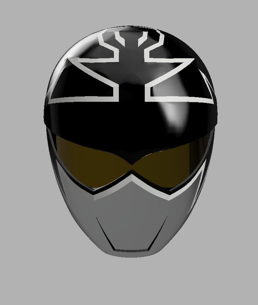 Mega Force Silver Ranger Helmet 3D Model - Etsy