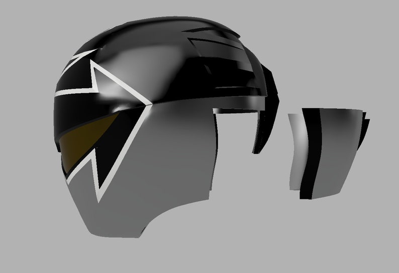 Mega Force Silver Ranger Helmet 3D Model - Etsy