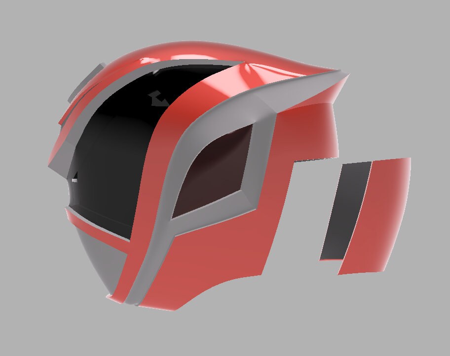 SPD Red Ranger Helmet 3D Model - Etsy