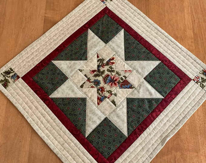 Quilted Starburst Table Topper or Wall Hanging 18-1/2" SQ - Etsy