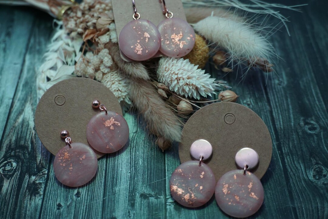 1x Pair of Earrings Made of Polymer Clay With Stainless Steel Plug in ...
