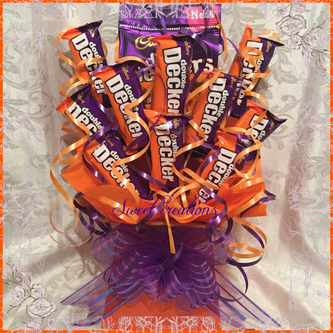 Double Decker Cadburys Chocolate Bouquet SWEET CREATIONS Sweet Hamper ...