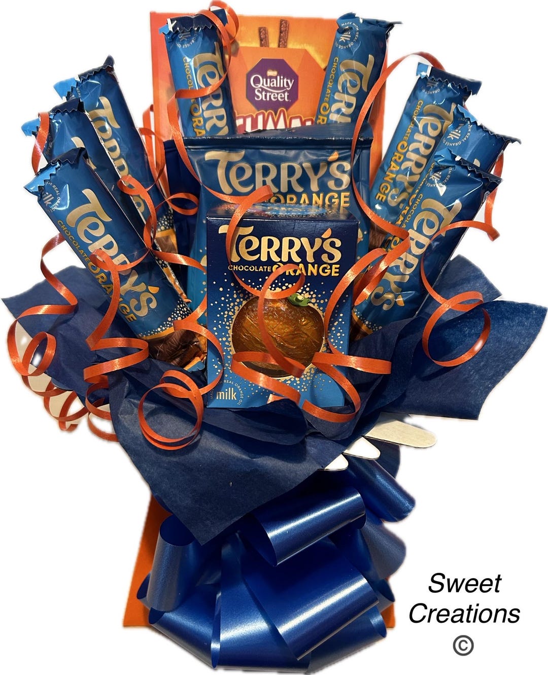 Terrys Chocolate Orange Bouquet SWEET CREATIONS Christmas Tablecentre ...