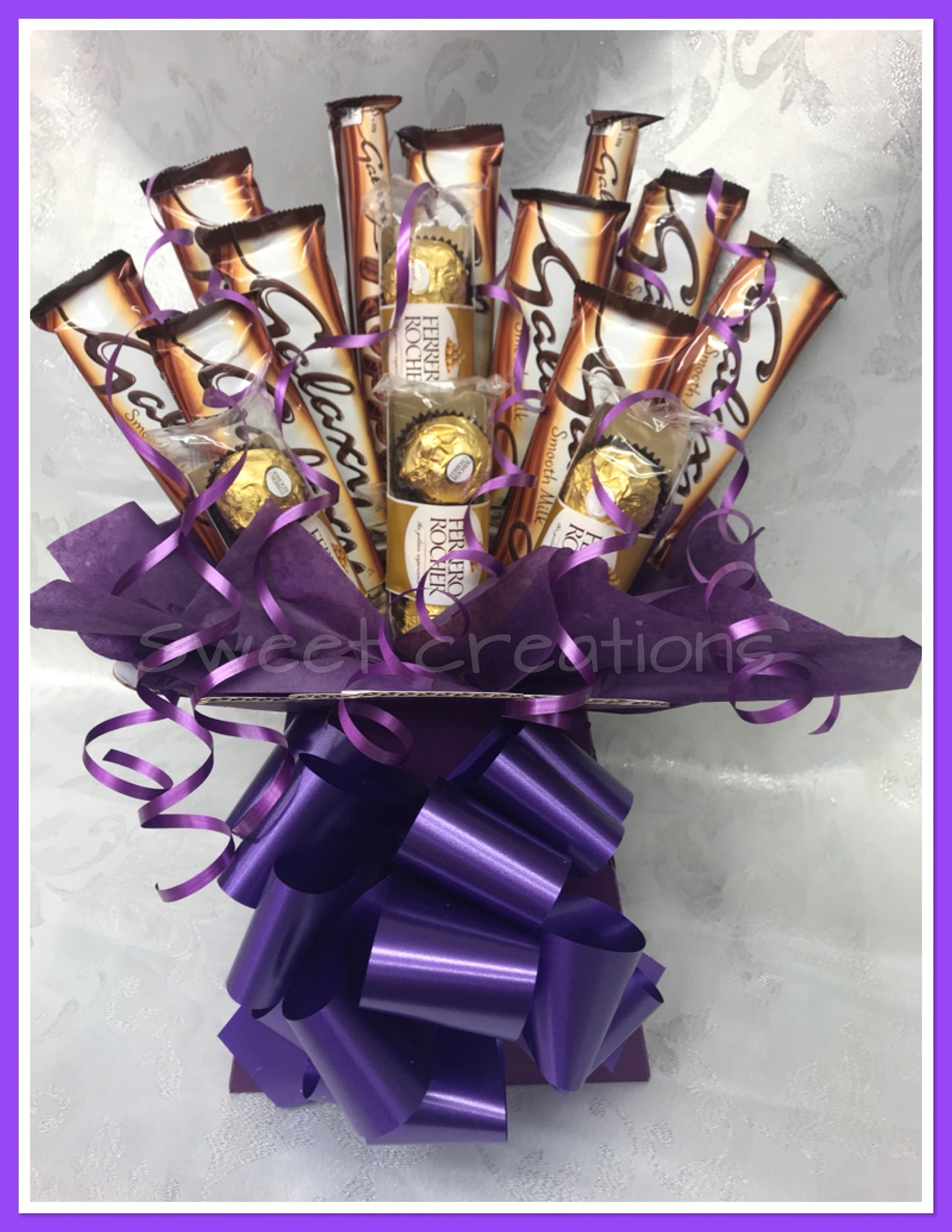 Galaxy and Ferrero Rocher Chocolate Bouquet Sweet Hamper Sweet - Etsy