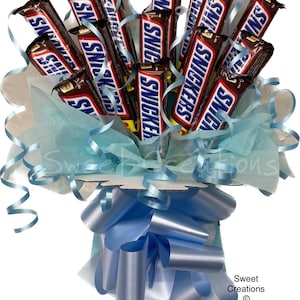 Snickers Chocolate Bouquet SWEET CREATIONS Sweet Hamper Gift - Etsy