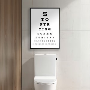 Funny Toilet Sign Mens Room Decor Bathroom Wall Art Toilet Print for ...