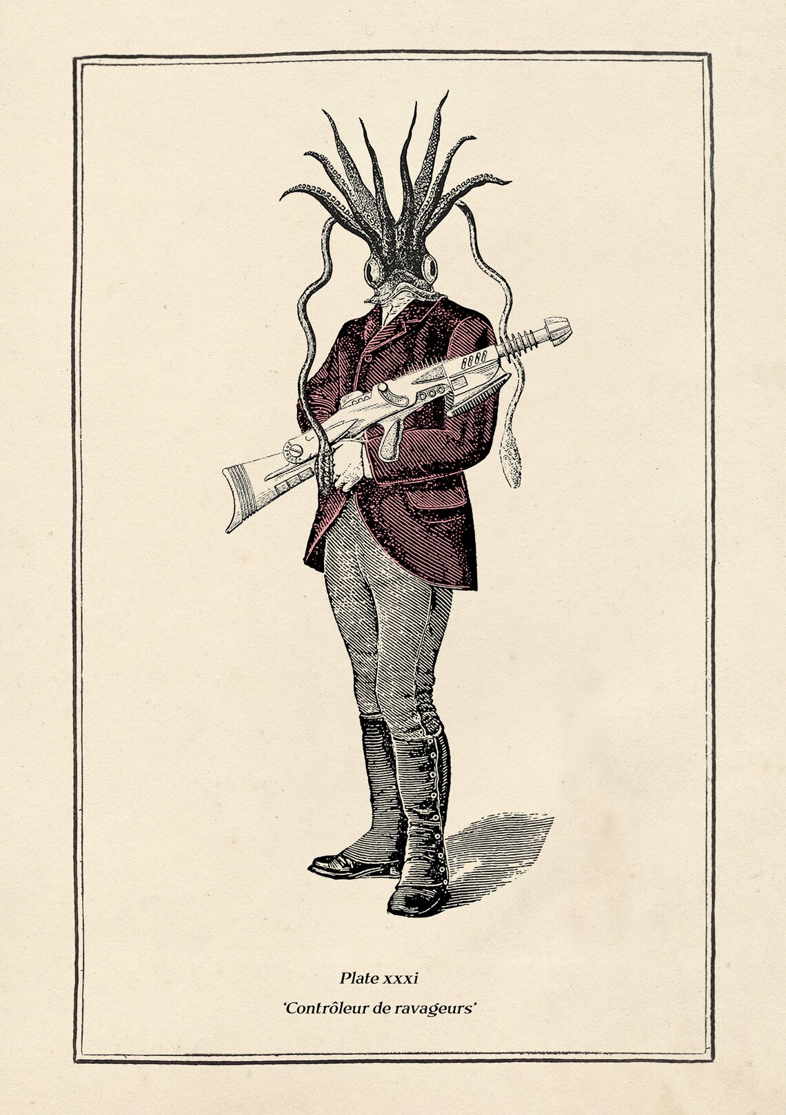 Funny Gothic Squid Print Humourous HP Lovecraft Cthulhu - Etsy