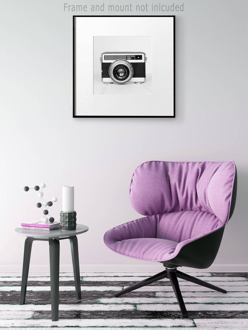 Vintage Camera Print Black and White Print Square Print - Etsy