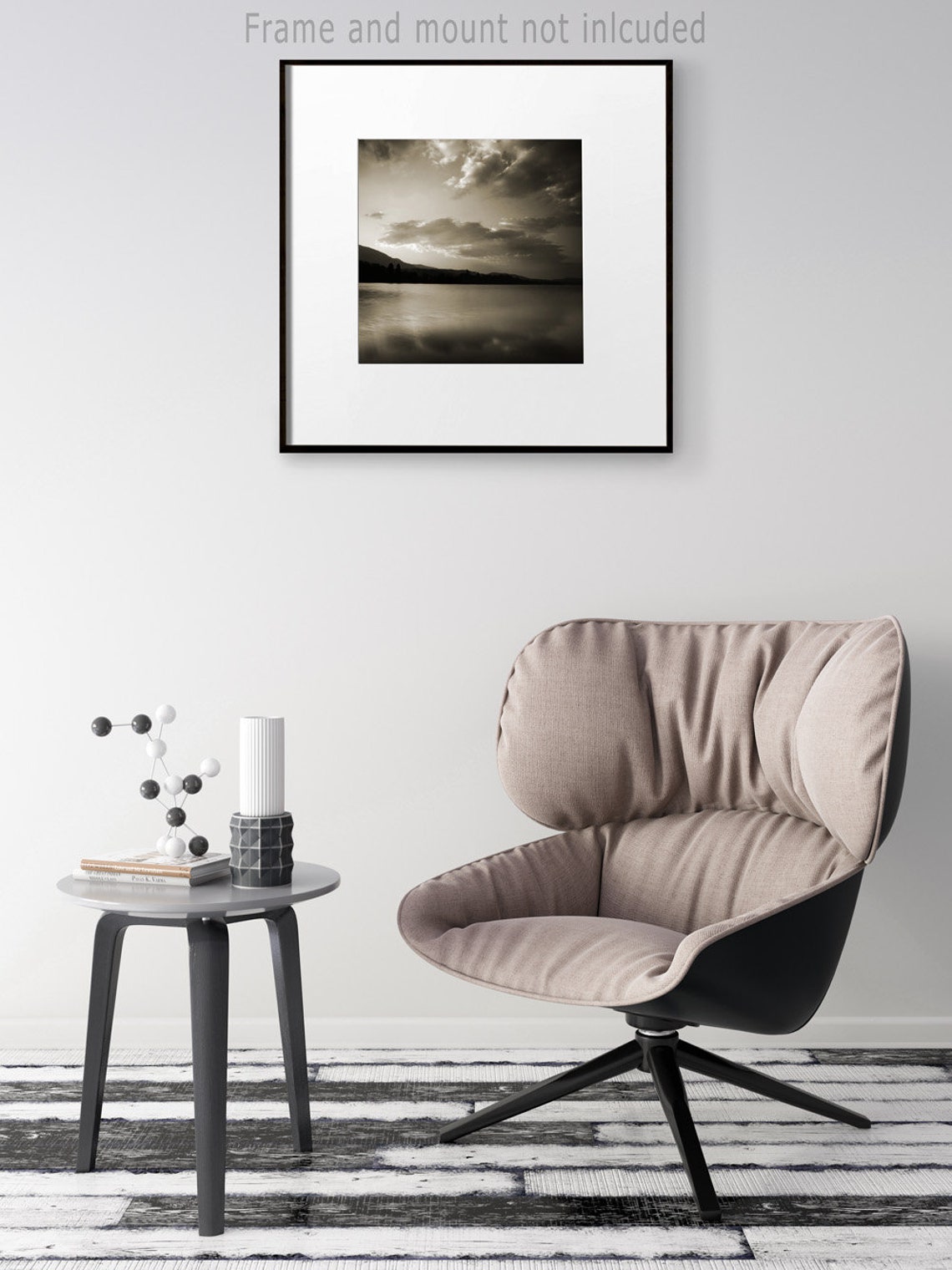 Large Square Landscape Print Black and White Print Landscape - Etsy