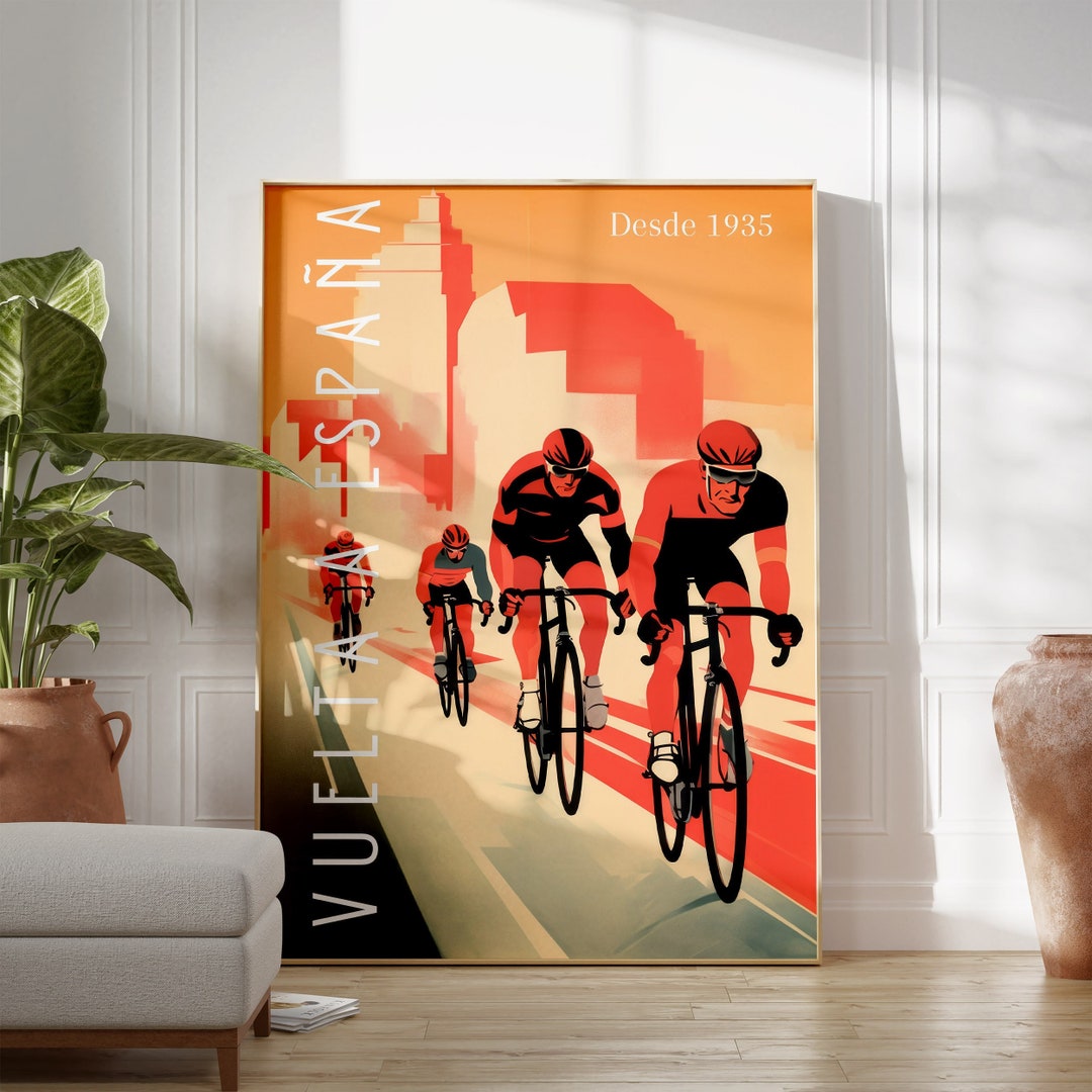 Cycling Poster Art Deco Cycling Gift Grand Tour Print Cycling Gifts ...