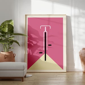 Cycling Print Gift for Cyclist Wall Art Sage Green Modern Minimalist ...