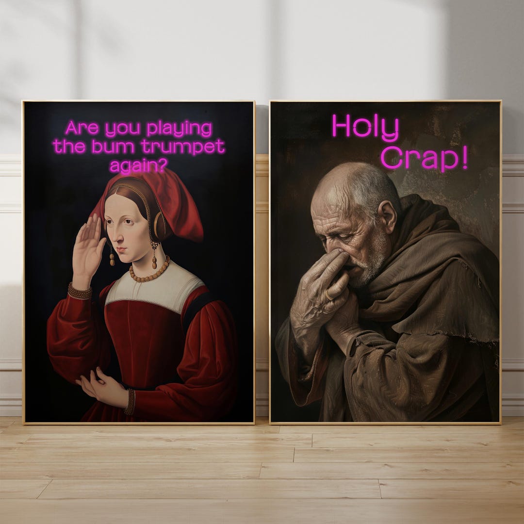 Rude Toilet Posters Bathroom Gallery Wall Art Funny Restroom Decor ...