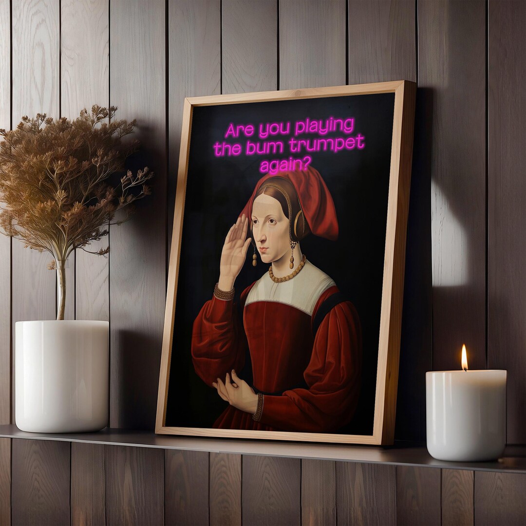 Funny Bathroom Art Toilet Sign Rude Word Art Maximalist Bathroom Wall ...