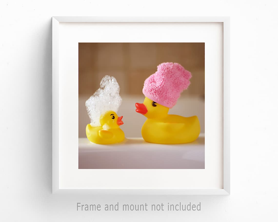 Set of 3 Rubber Duck Bath Prints Bathroom Wall Art Set - Etsy