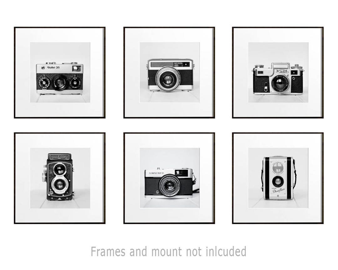 Vintage Camera Set of 6 Prints Camera Wall Art Gift for Photographer ...