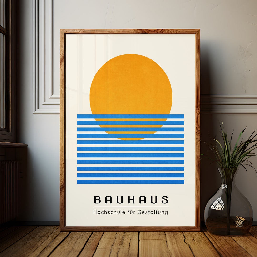 Bauhaus Poster Printable Mid Century Modern Housewarming Gift Print ...