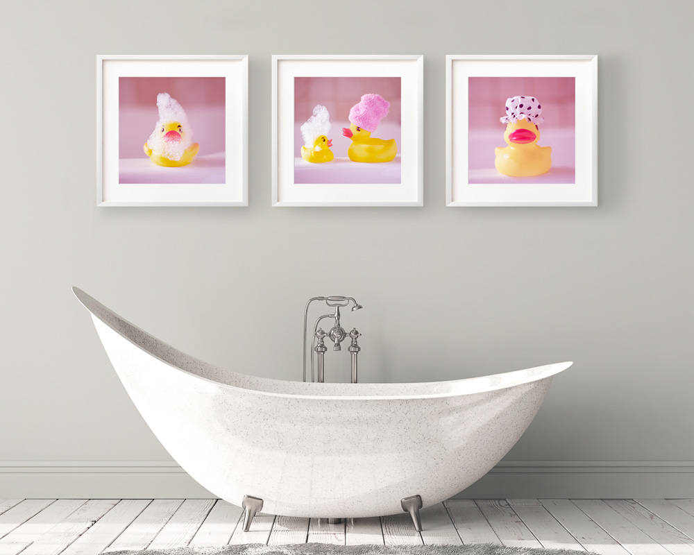 Pink Bathroom Prints Bathroom Wall Art Pictures Kid's - Etsy