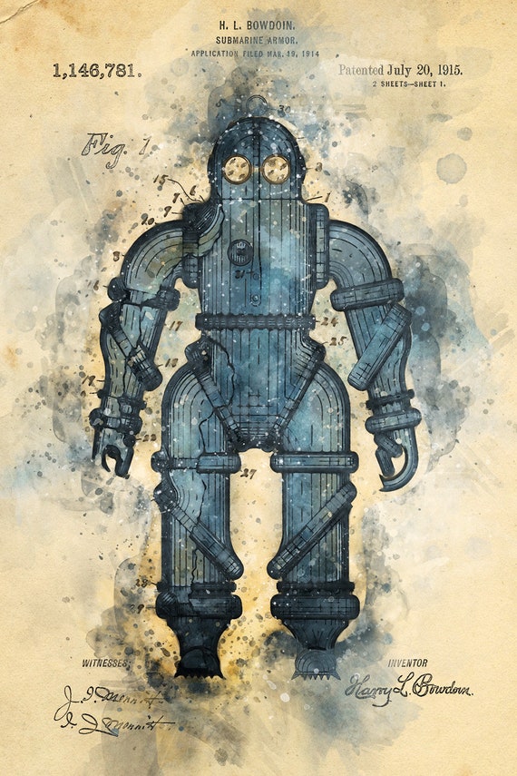 Vintage Diving Suit Art