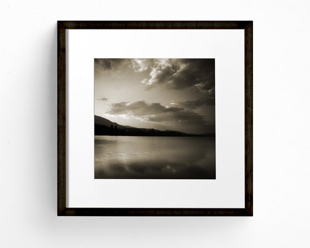 Large Square Landscape Print, Black and White Print, Landscape Art ...