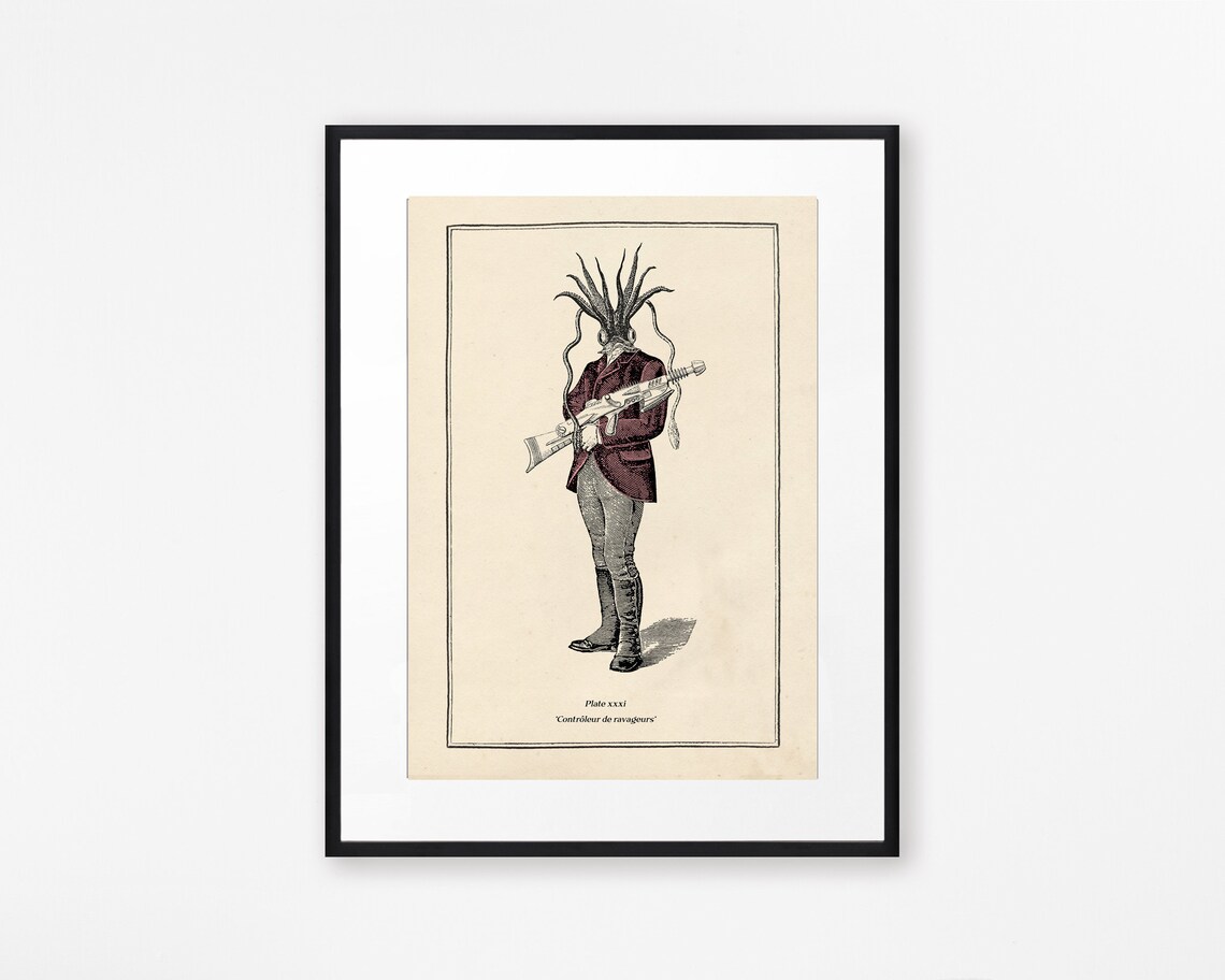 Funny Gothic Squid Print Humourous HP Lovecraft Cthulhu - Etsy